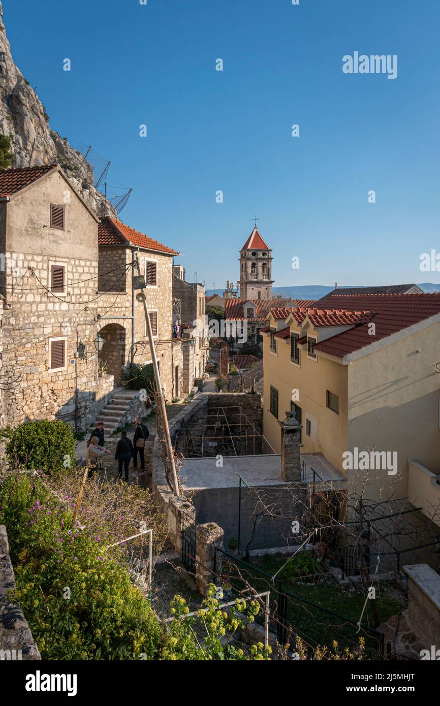 Old town of omis with st michael church hi-res stock photography and images - Alamy