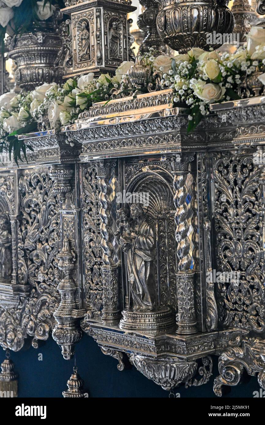 Details of a step or throne of Holy Week Stock Photo - Alamy