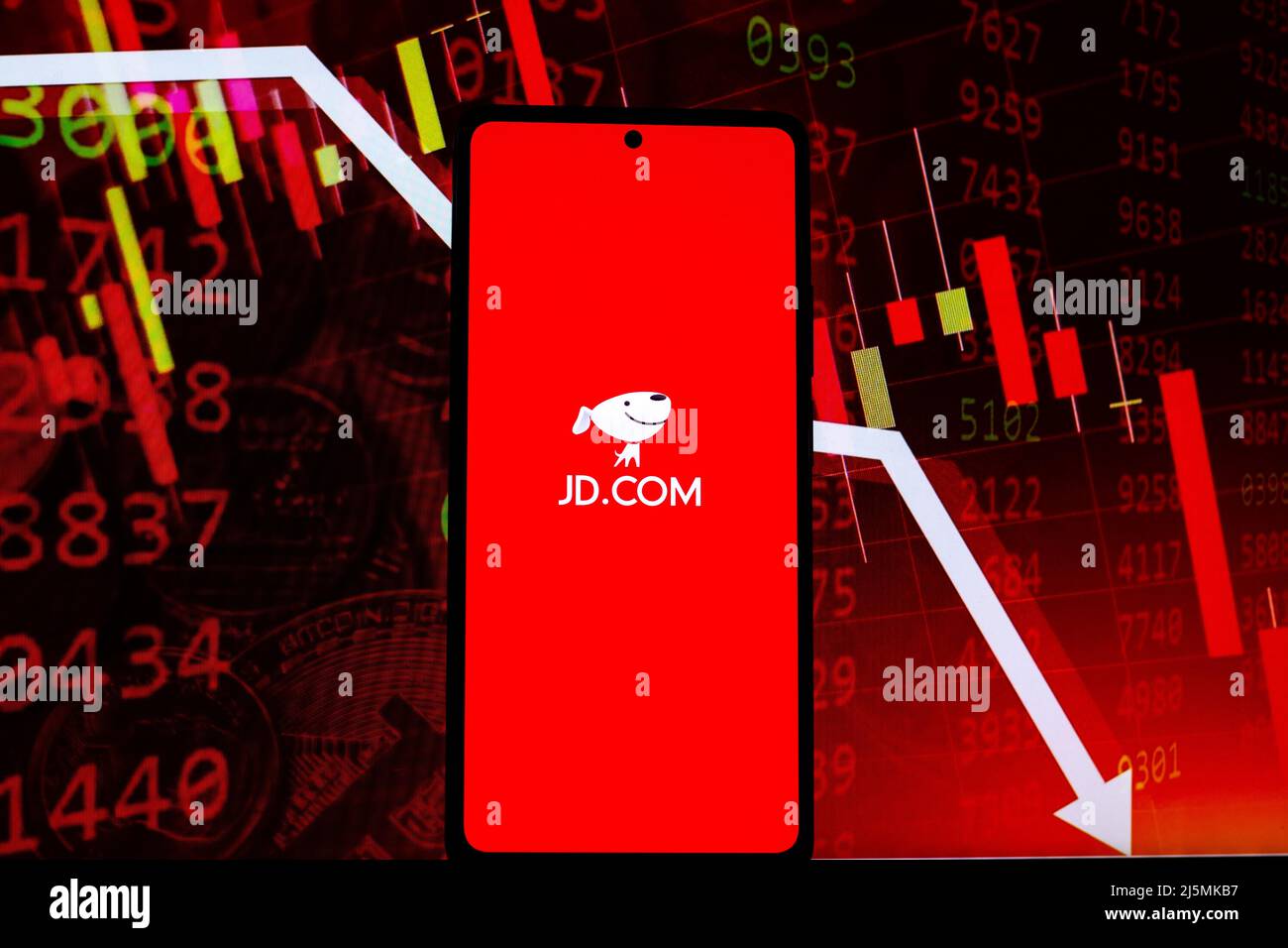 West Bangal, India - April 20, 2022 : JD.com logo on phone screen stock ...