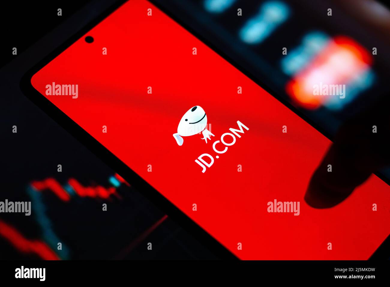 West Bangal, India - April 20, 2022 : JD.com logo on phone screen stock ...