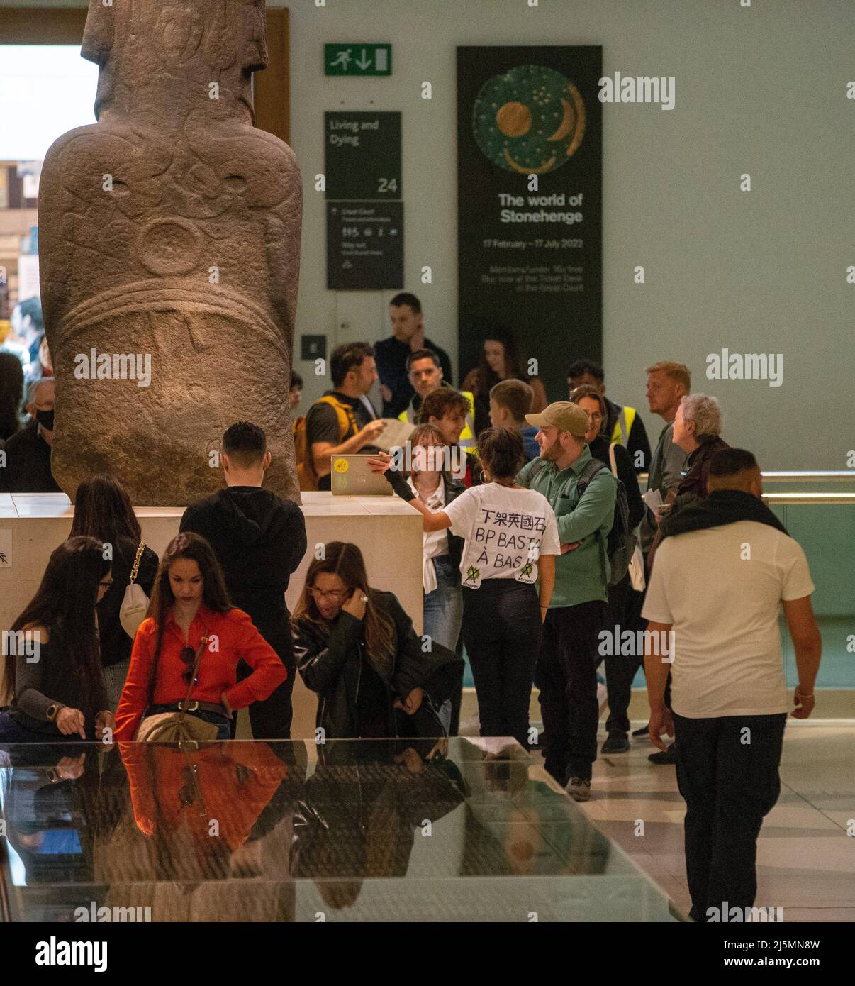 London, England, UK. 23rd Apr, 2022. Extinction Rebellion activists ...