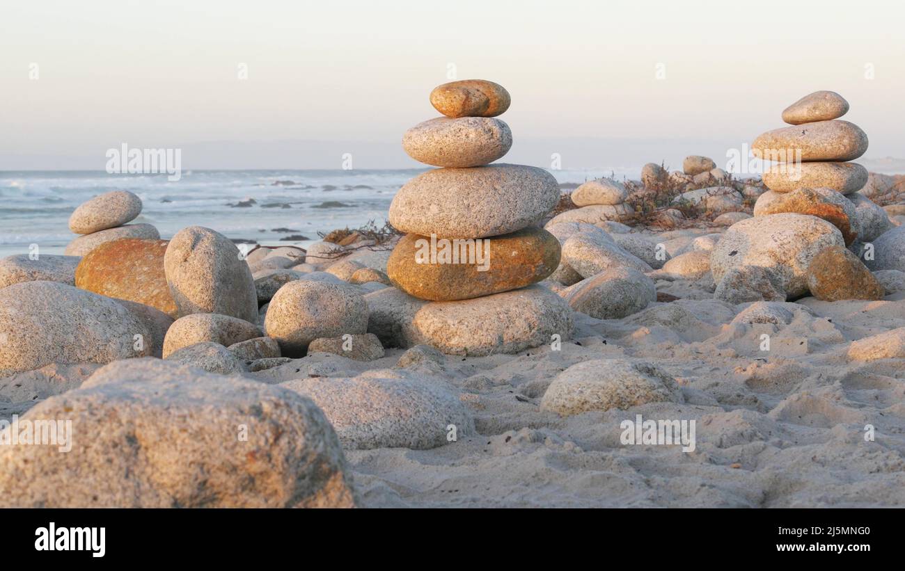 Balancing Rocks On The Beach