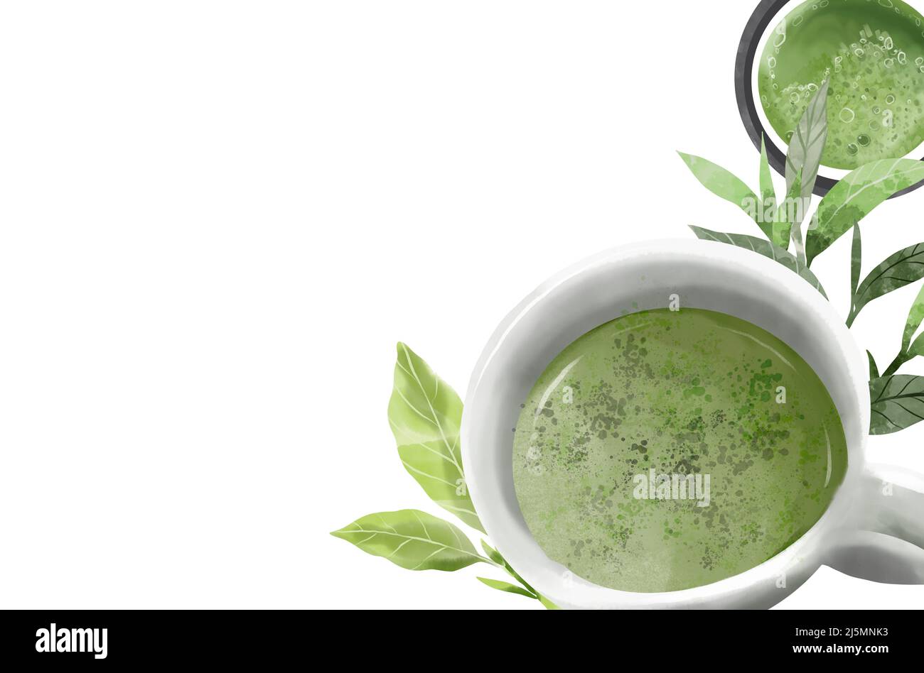 Matcha tea Japanese ceremony advertising banner, Matcha green Healthy ...