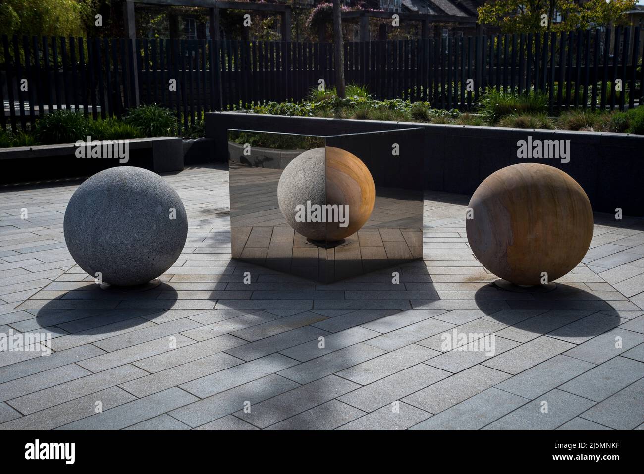 Modern art / public sculpture: Ecliptical Spheres by James Hopkins ...