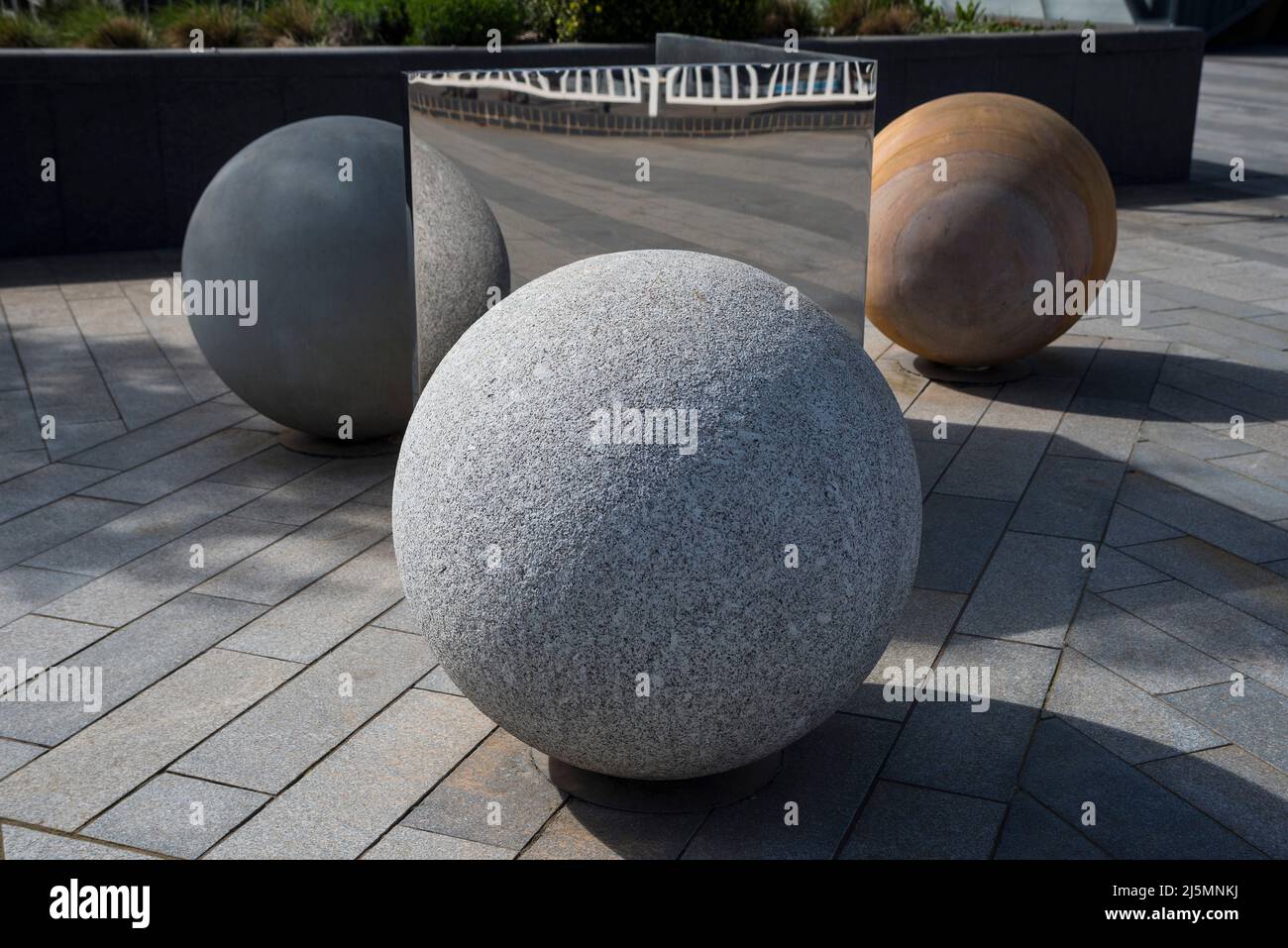 Modern art / public sculpture: Ecliptical Spheres by James Hopkins ...