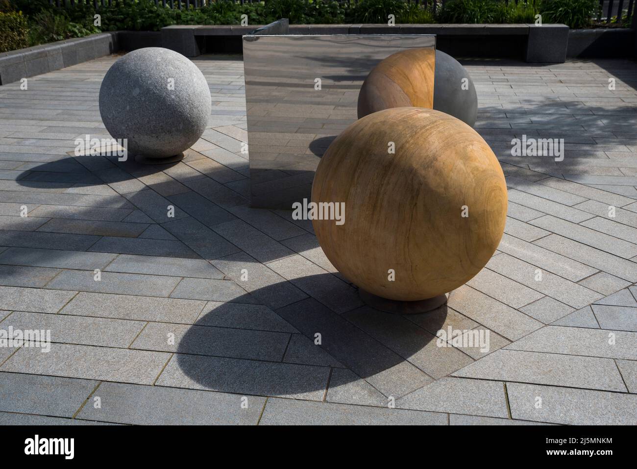 Modern art / public sculpture: Ecliptical Spheres by James Hopkins ...