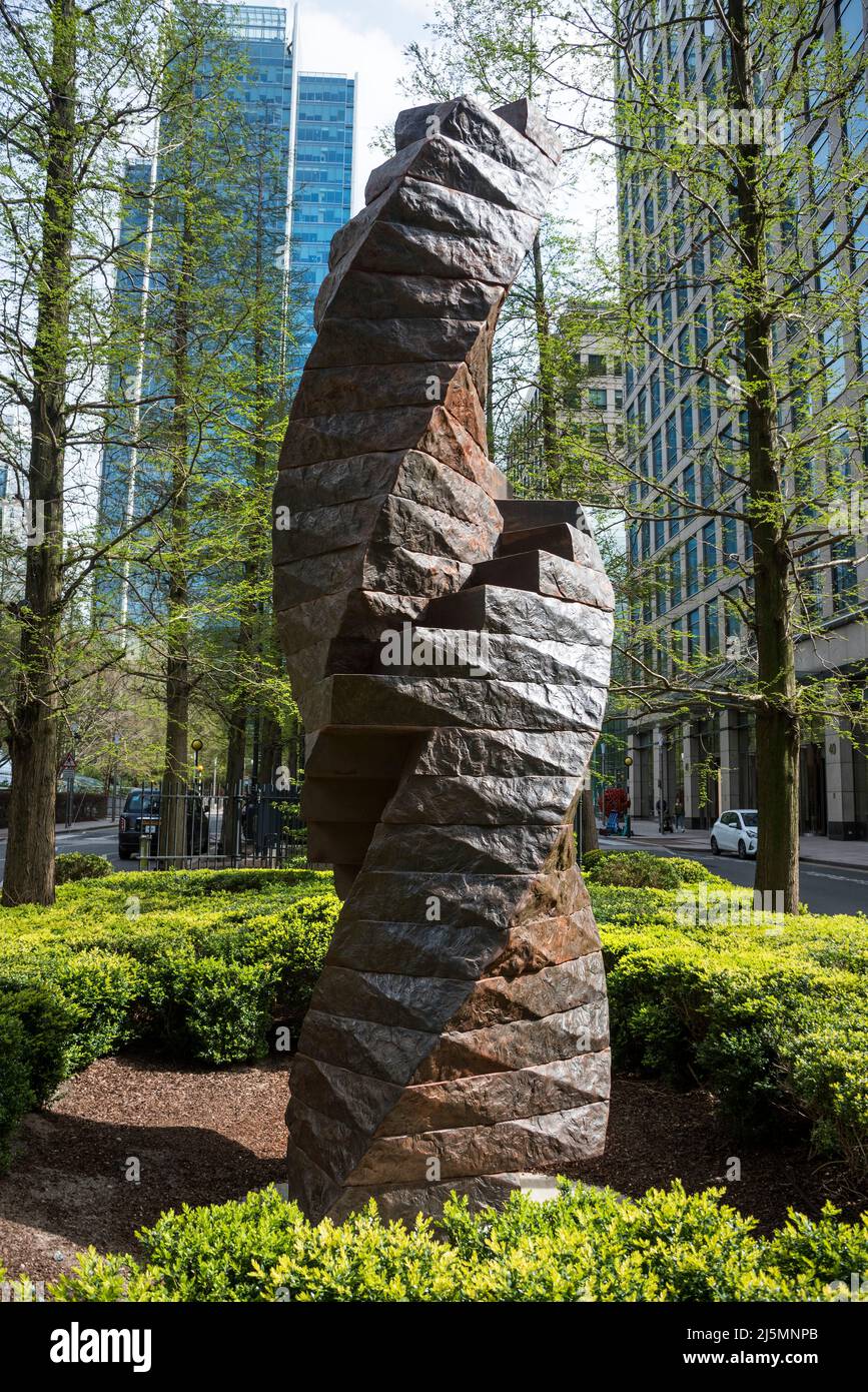 Modern art / public sculpture: Torsion II - Charles Hadcock - cast iron ...