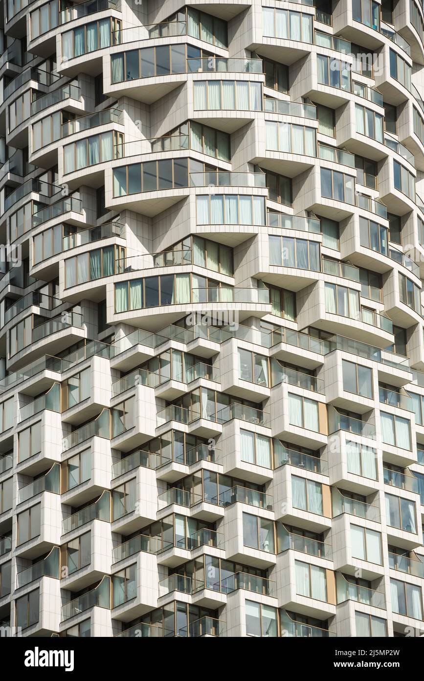 Urban architecture: Residential tower block with 3 distinct styles at ...