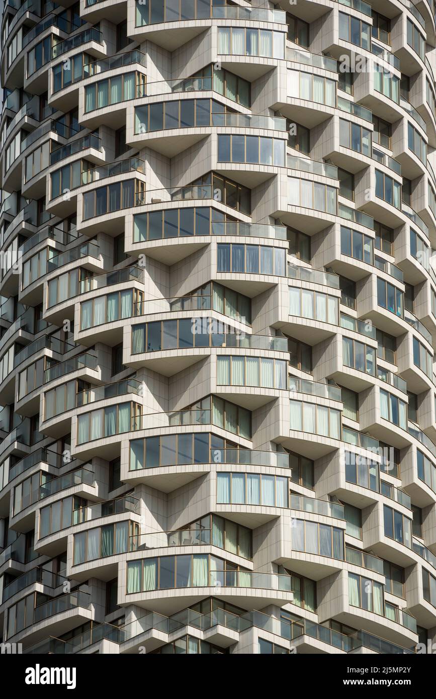Urban architecture: Residential tower block with 3 distinct styles at ...