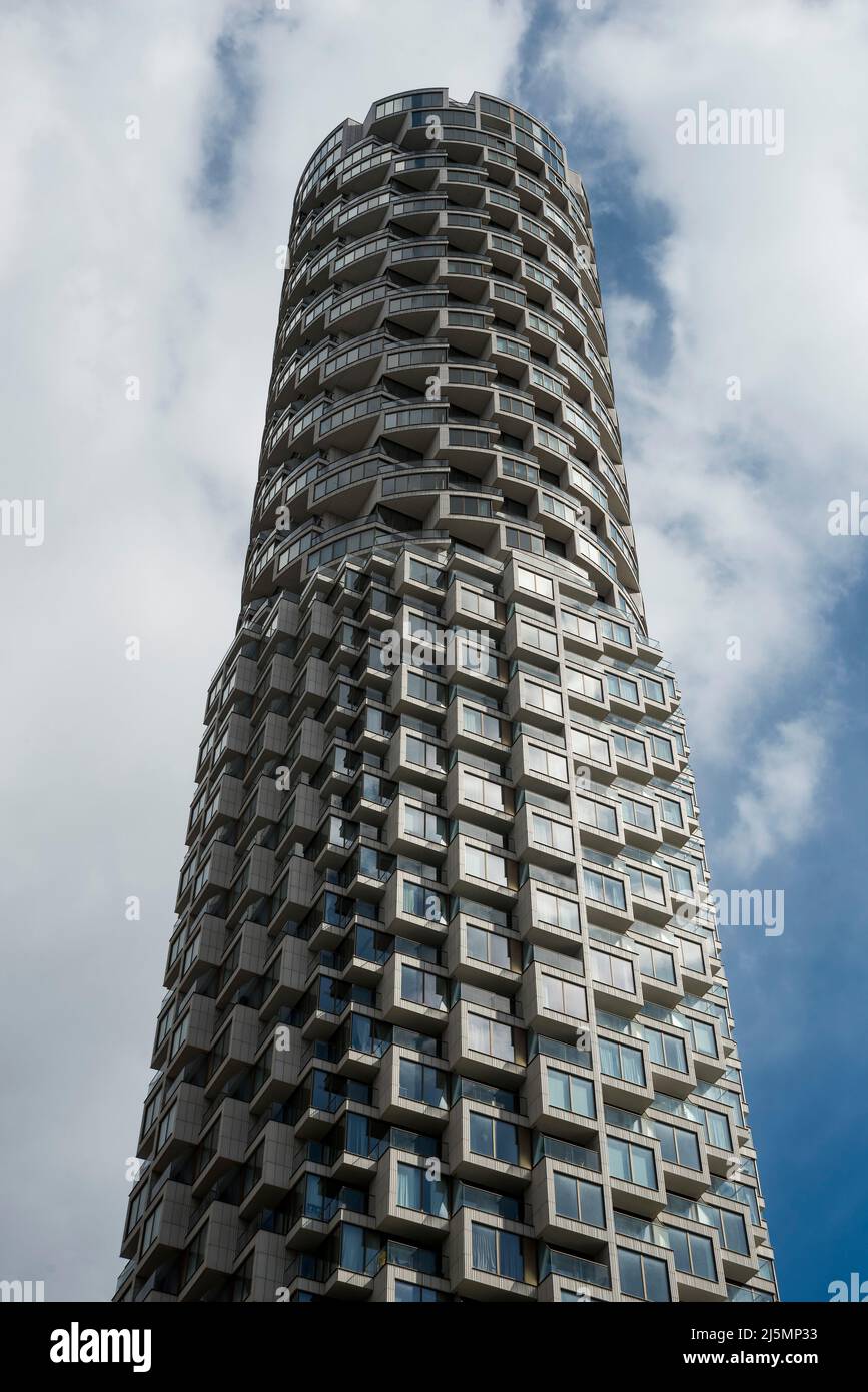 Urban architecture: Residential tower block with 3 distinct styles at ...