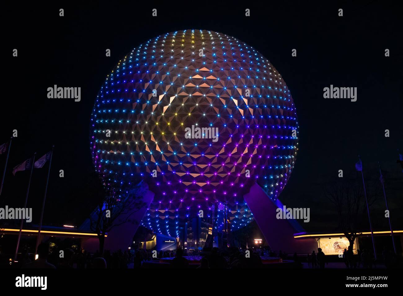 Lake Buena Vista, Florida, March 09, 2022: Nighttime view of the ...
