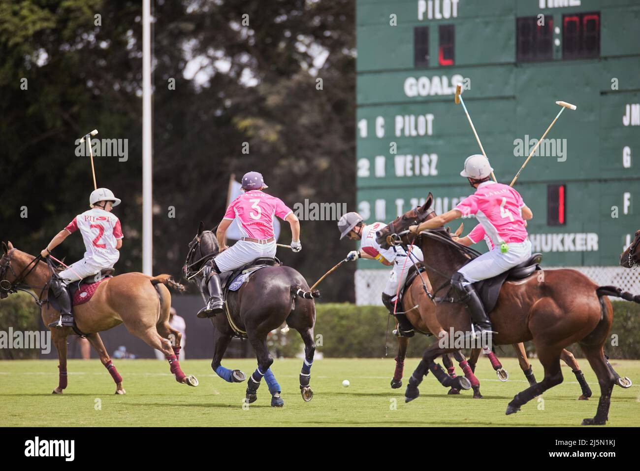 Wellington, FL, USA. 24th April 2022. Pilot Polo vs La Elina Polo Team ...