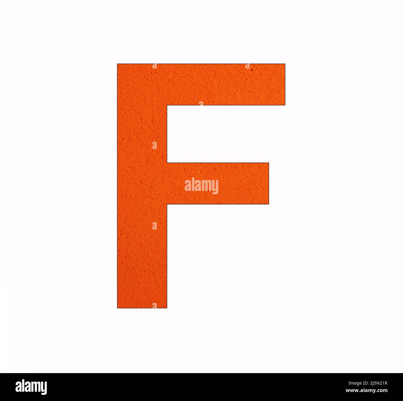 Uppercase letter F on eva rubber background Stock Photo - Alamy