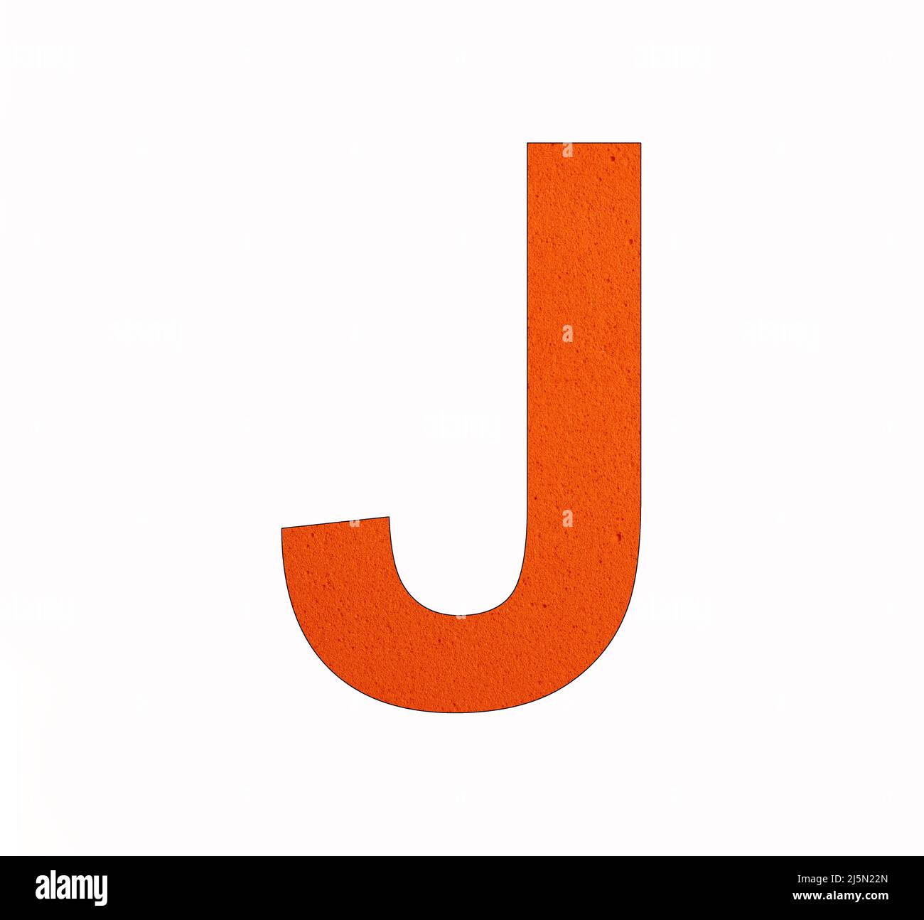 Uppercase letter J on eva rubber background Stock Photo - Alamy