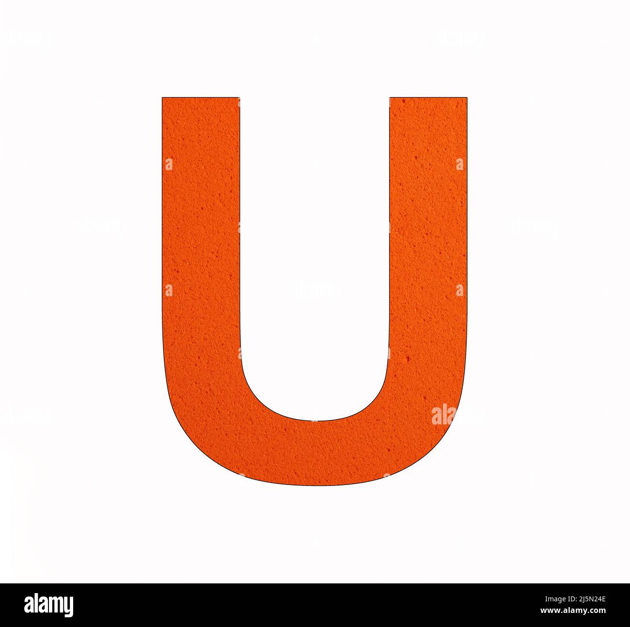 Uppercase letter U on eva rubber background Stock Photo - Alamy