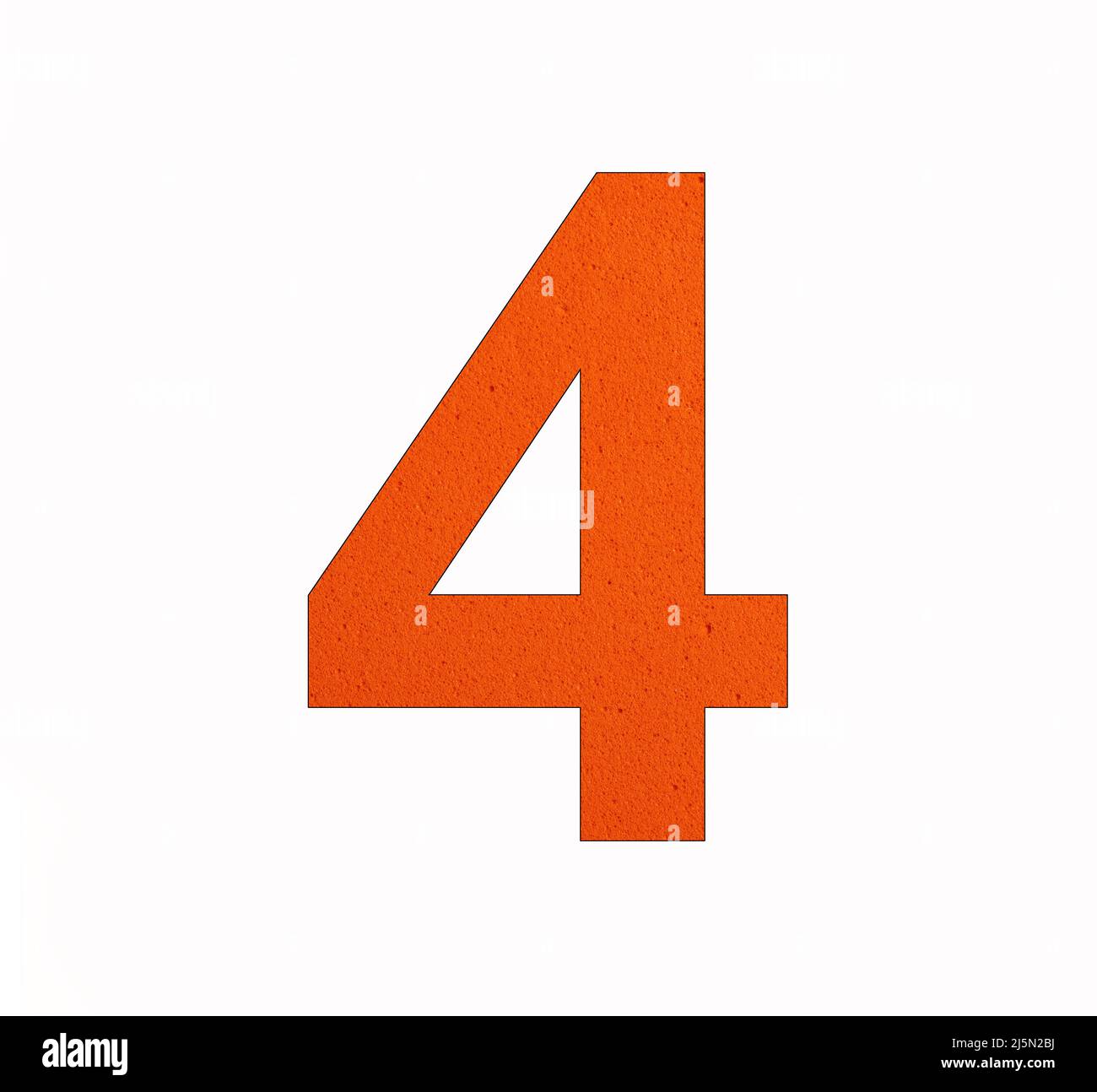 Number 4 - Four digit on foamy rubber background Stock Photo - Alamy