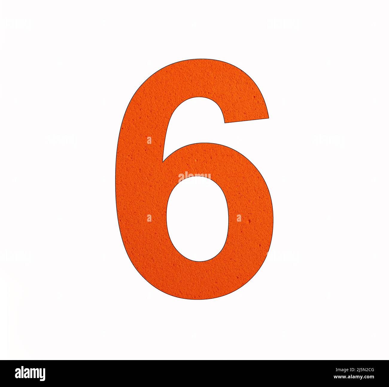 Number 6 - Six digit on foamy rubber background Stock Photo - Alamy