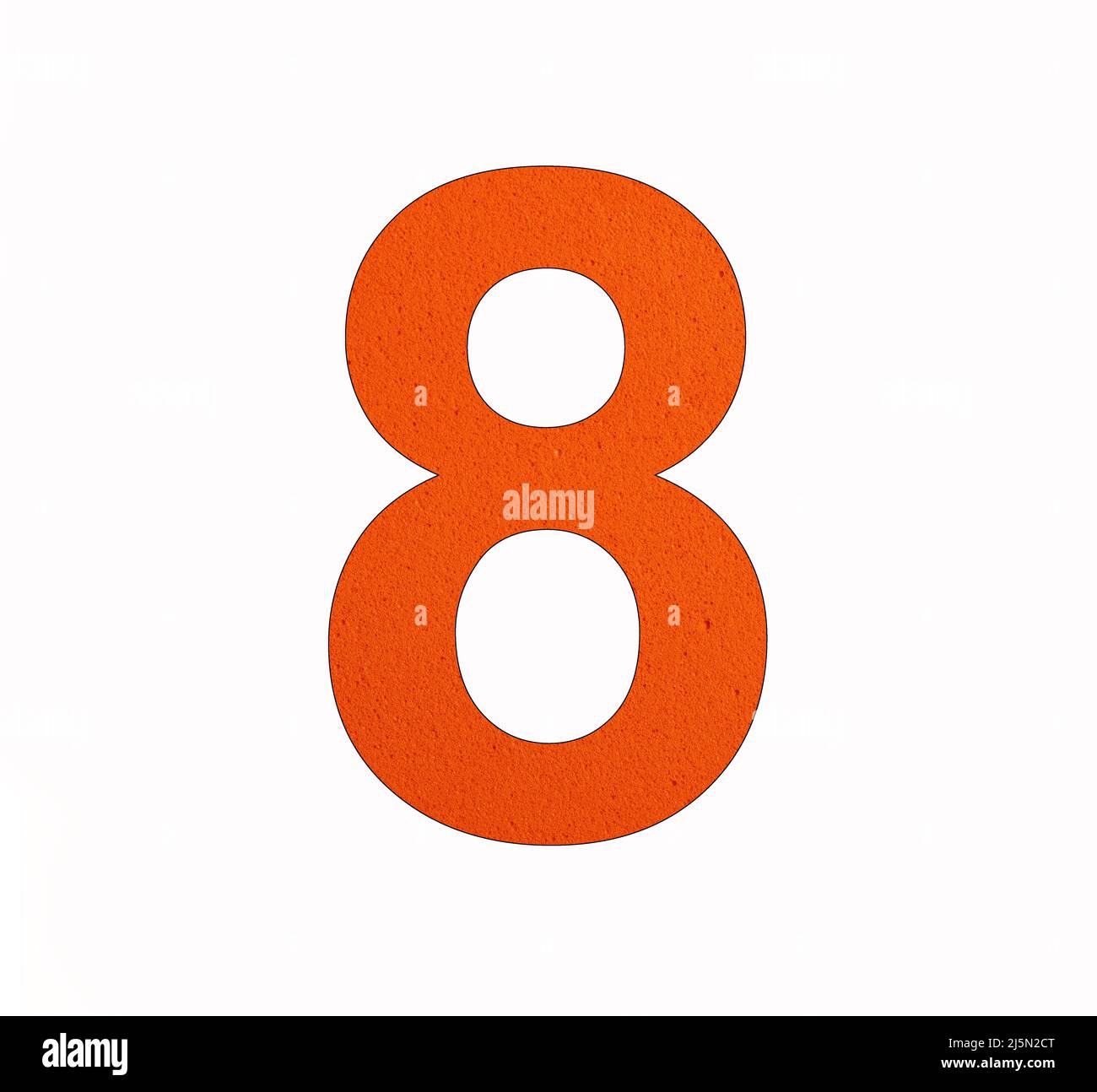 Number 8 - Eight digit on foamy rubber background Stock Photo - Alamy