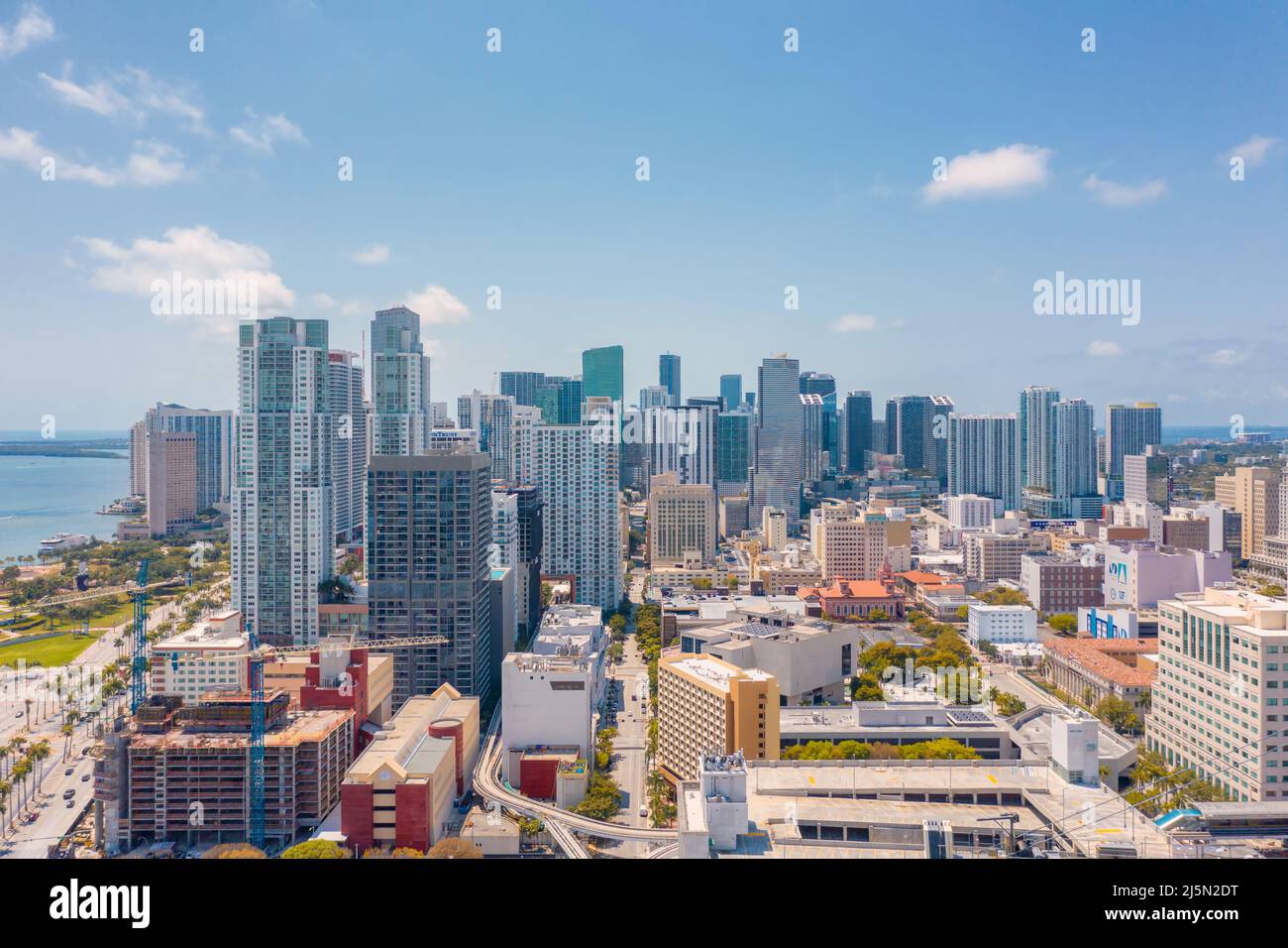 Downtown miami view skyscrapers hi-res stock photography and images - Alamy