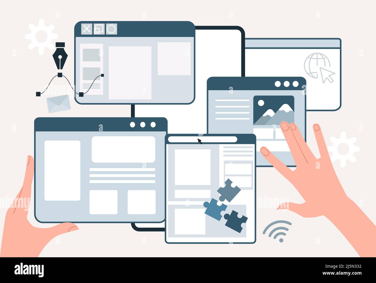 UI UX design Stock Vector Image & Art - Alamy