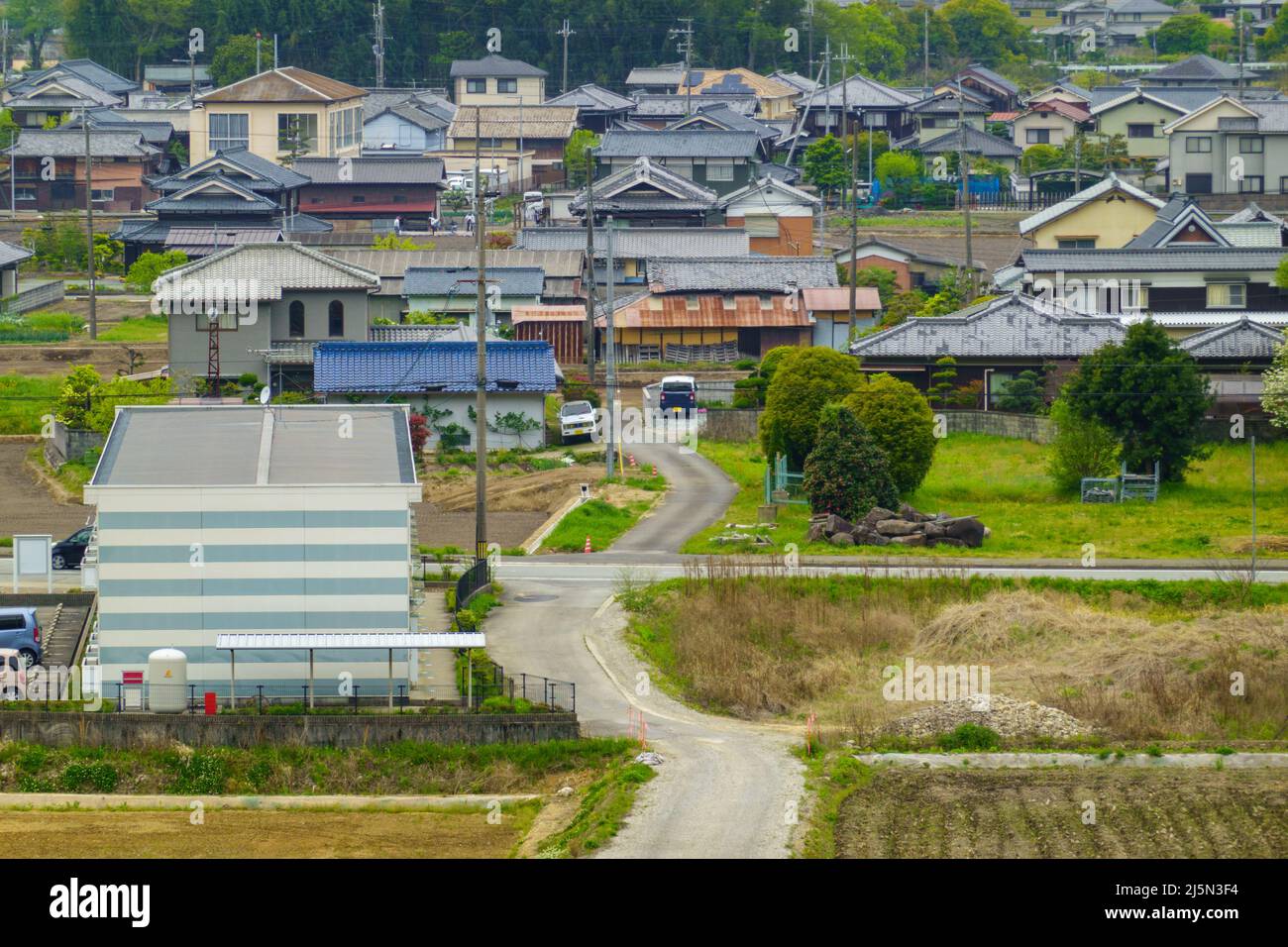 Country road leading to small village in rural Japan Stock Photo - Alamy