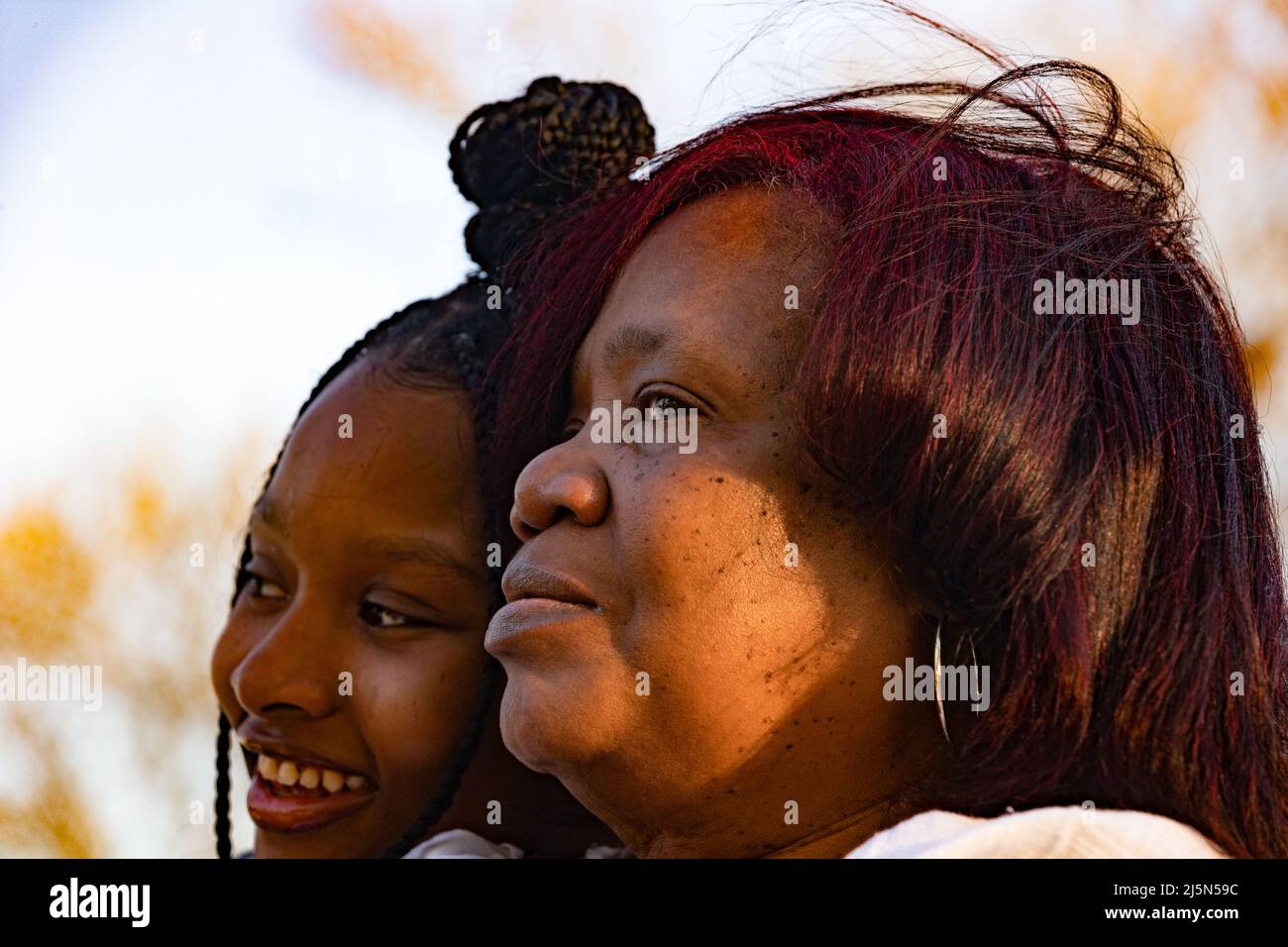 Ja’Niah Bryant, 16, Ma’Khia Bryant’s sister, and Jeanene Hammonds, Ma ...