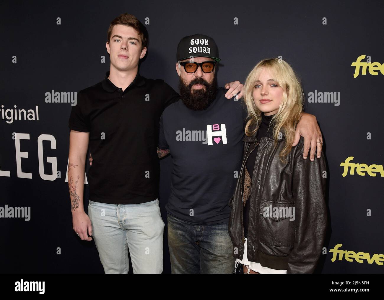 Eamonn Welliver, Titus Welliver and Cora Welliver walking on the red ...