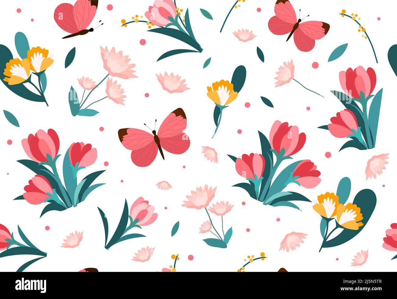 Spring seamless pattern Stock Vector Image & Art - Alamy