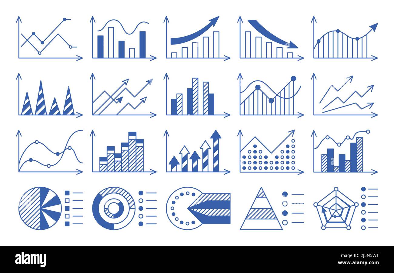 Infographic diagram blue ballpoint pen glyph set. Object workflow ...
