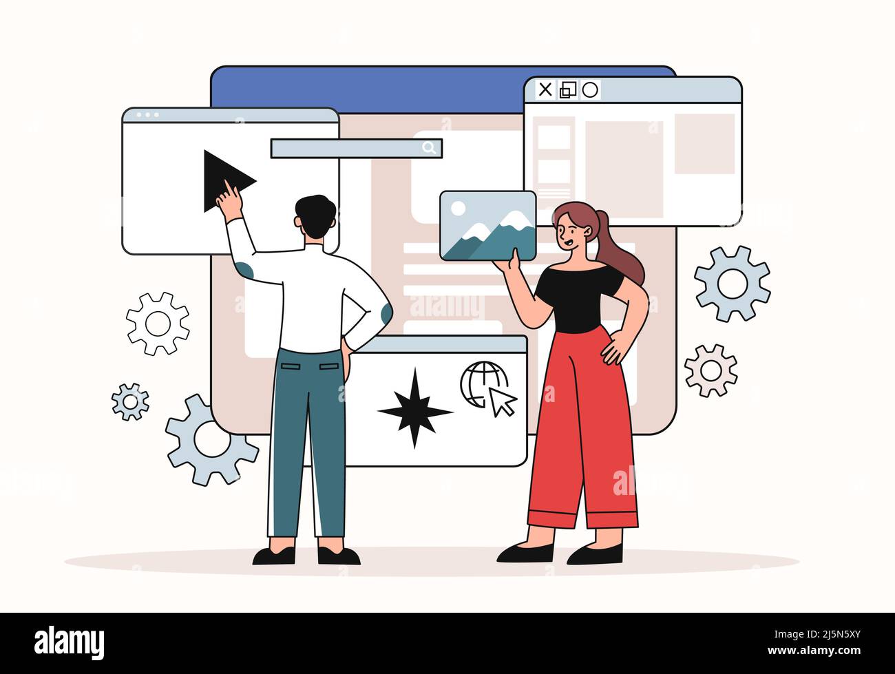 Interactive research and development Stock Vector Images - Alamy