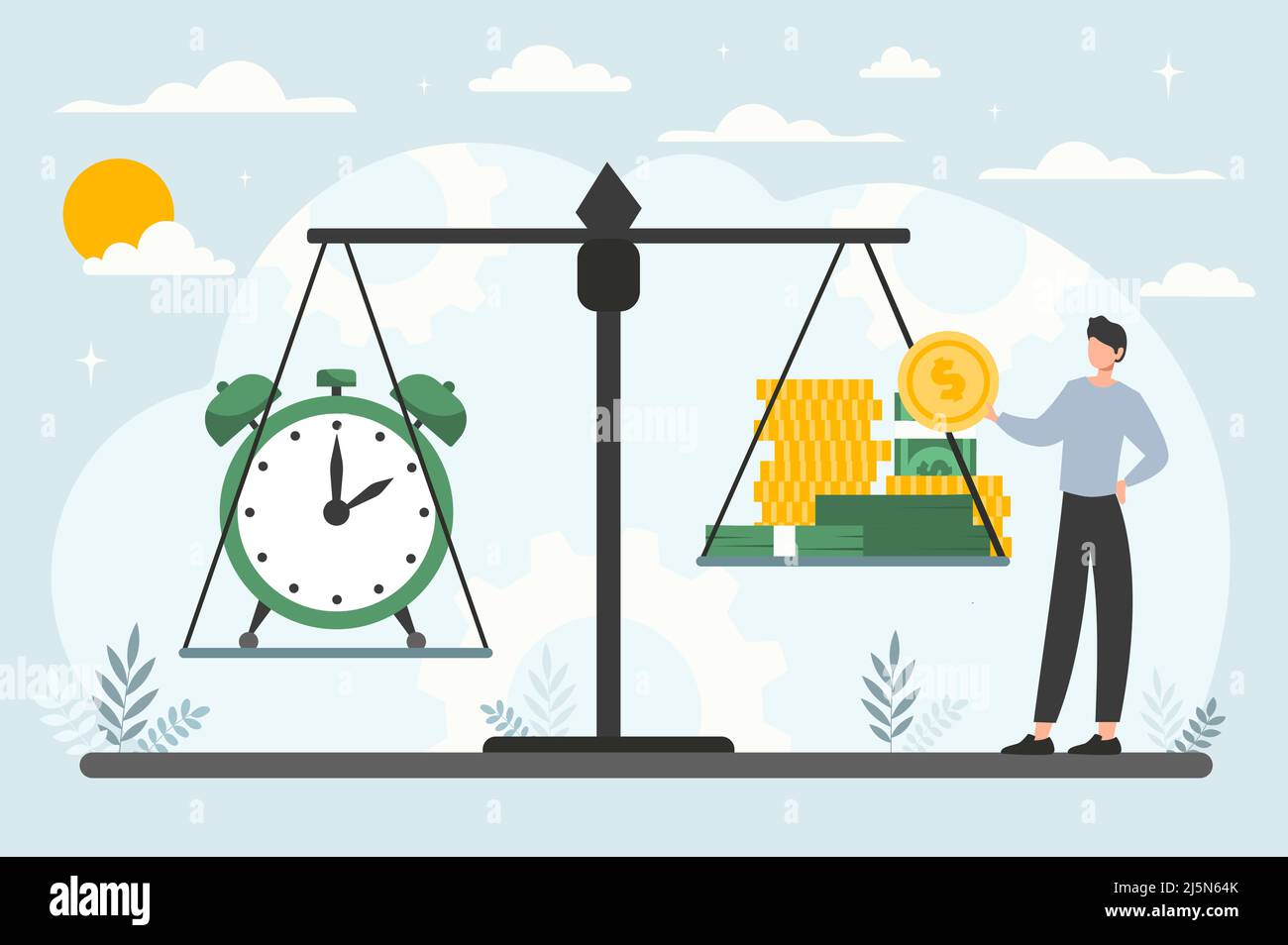 Time give Stock Vector Images - Alamy