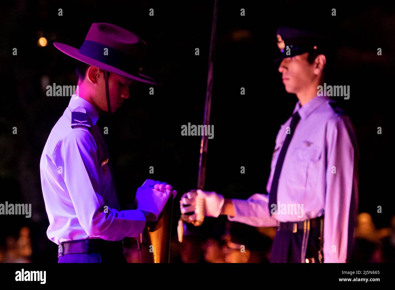Sydney, Australia. 25th Apr, 2022. Members of the Catafalque Party ...