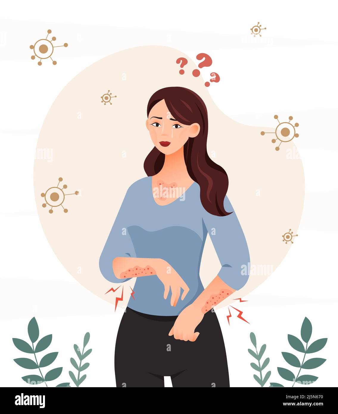 Eczema On Skin Concept Stock Vector Image And Art Alamy