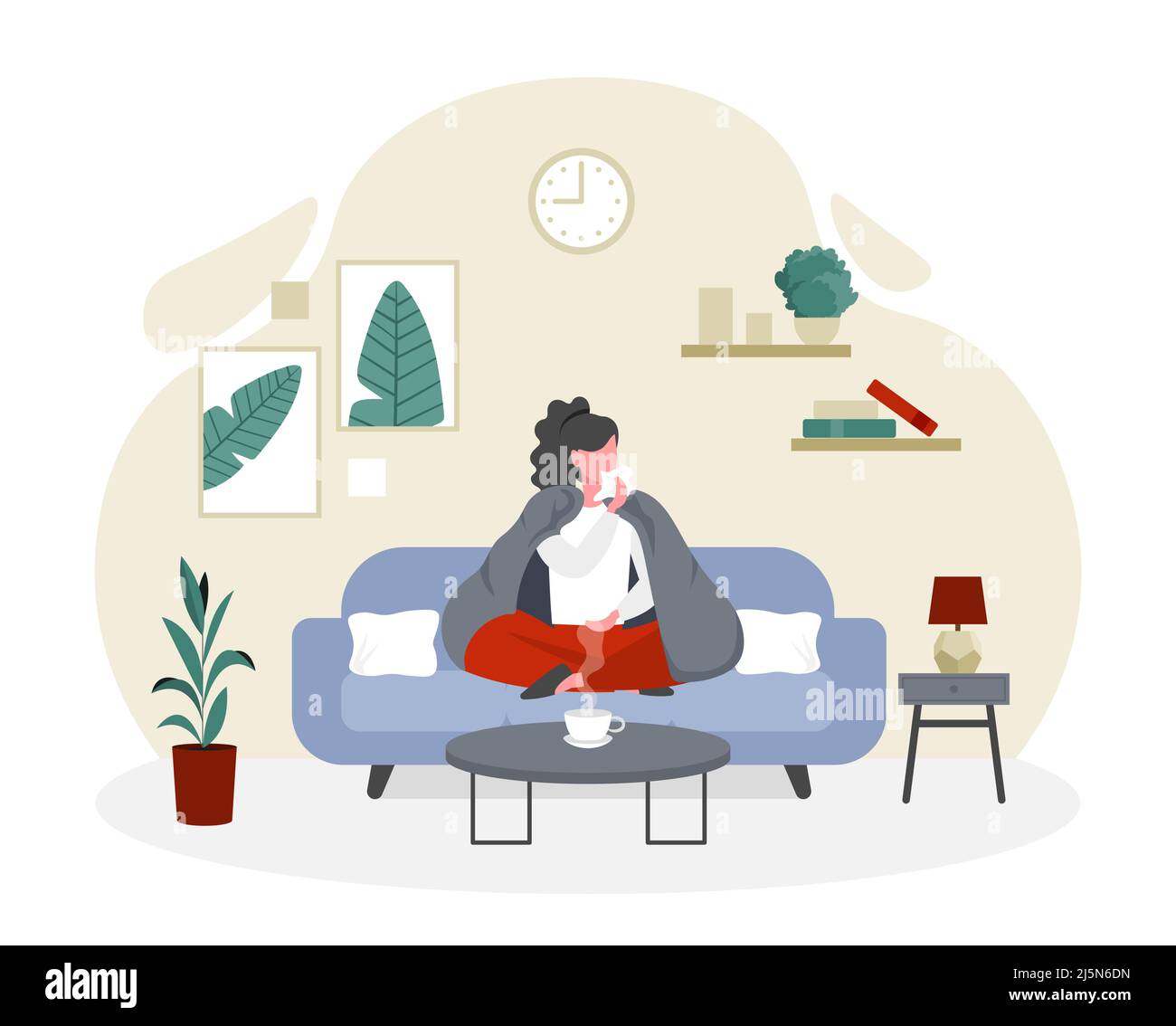 Sick cartoon hi-res stock photography and images - Alamy