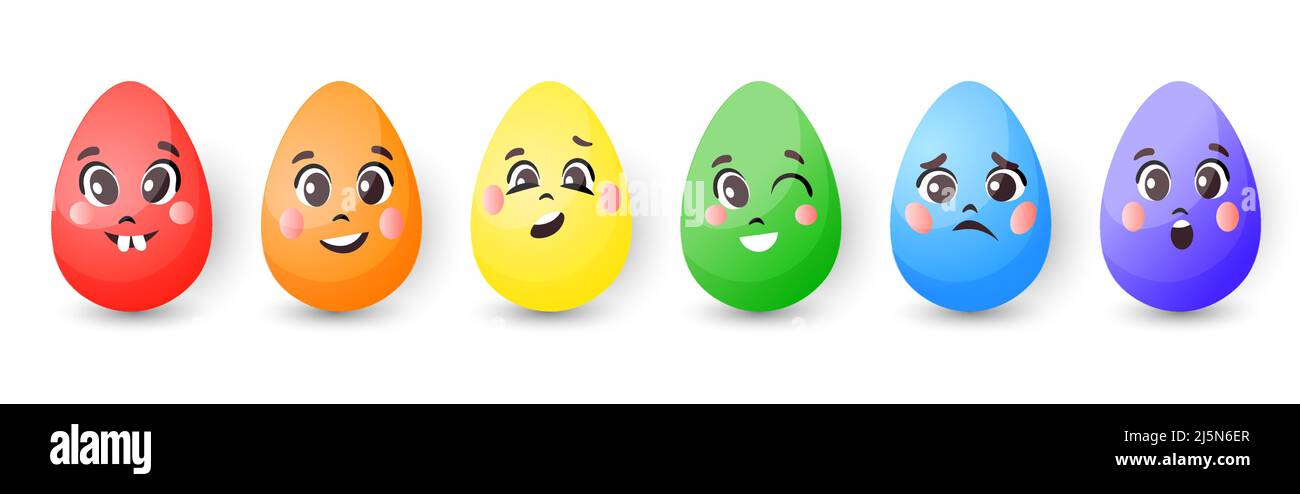Smiling eggs set Stock Vector Image & Art - Alamy