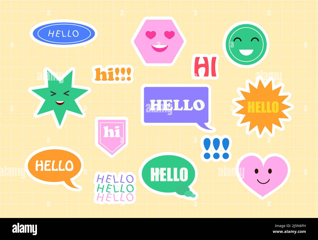 Set of stickers Stock Vector Image & Art - Alamy