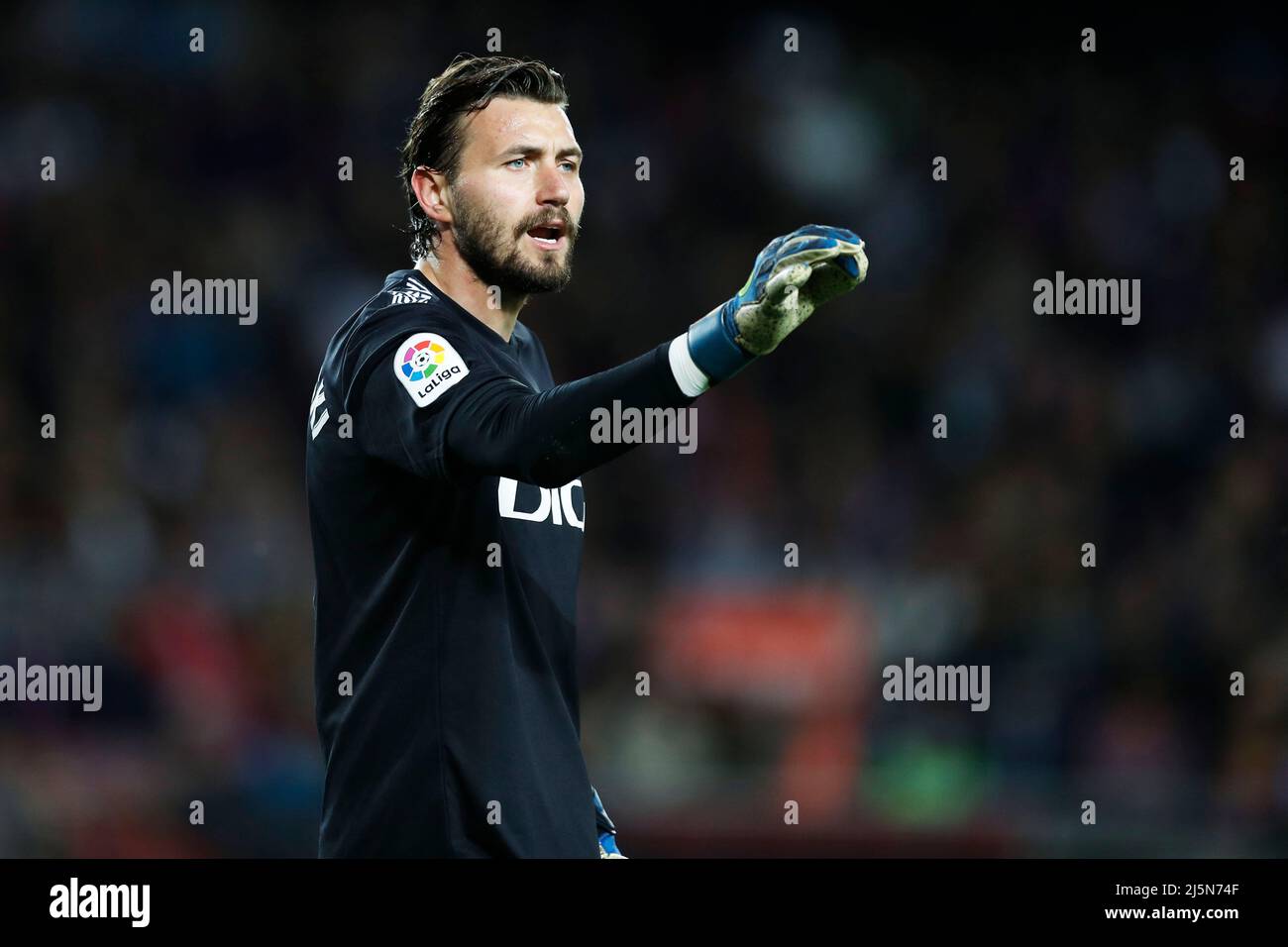 Barcelona, Spain. Credit: D. 24th Apr, 2022. Stole Dimitrievski (Rayo ...