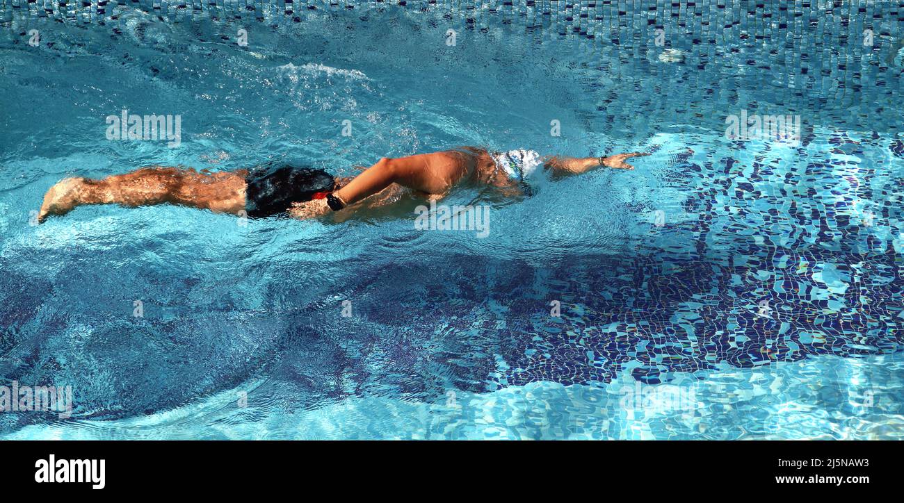 Male swimmer underwater hi-res stock photography and images - Alamy