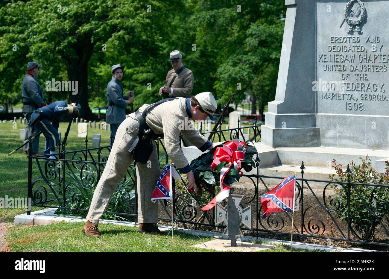 Marietta, Georgia, USA. 24th Apr, 2022. Civil War re-enactors and ...