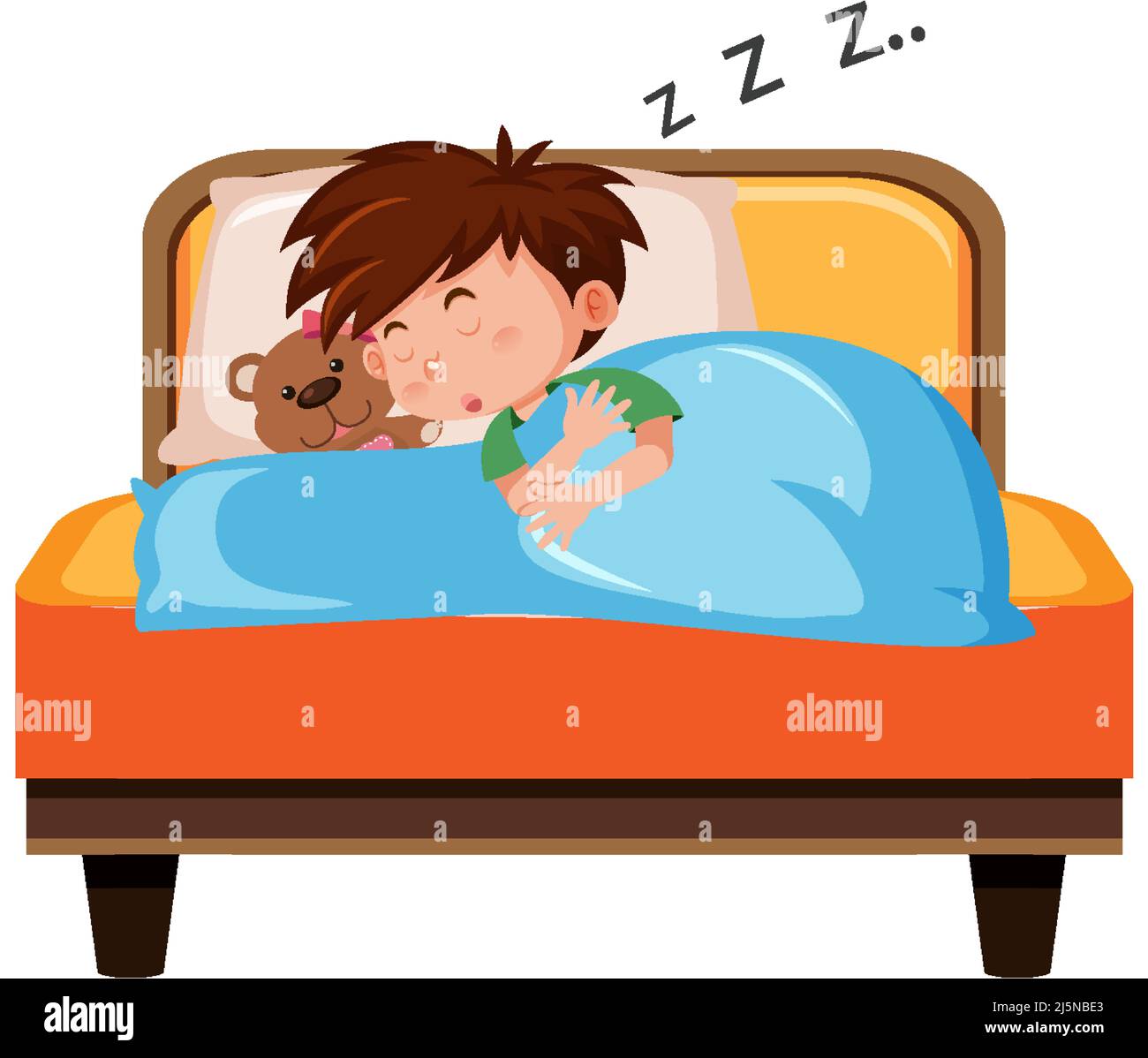 Little boy sleeping isolated illustration Stock Vector Image & Art - Alamy