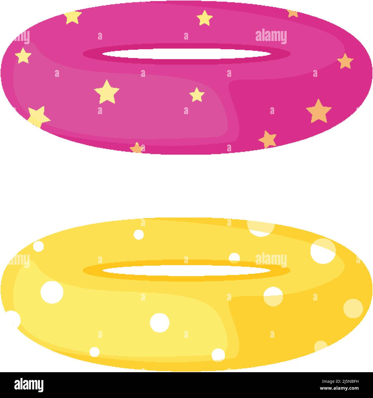 Set of inflatable toy for pool element illustration Stock Vector Image ...