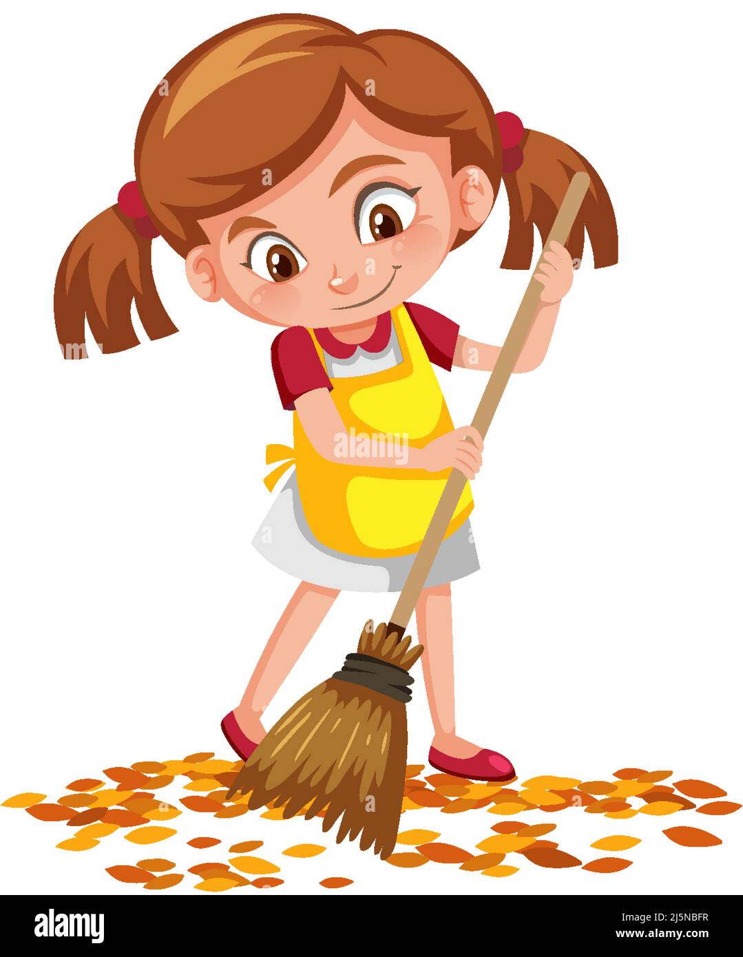 Sweeping leaves Cut Out Stock Images & Pictures - Alamy