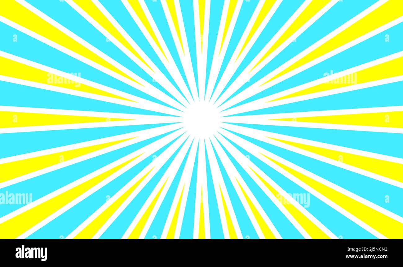 abstract yellow blue sun rays, retro styled sun burst pattern texture ...