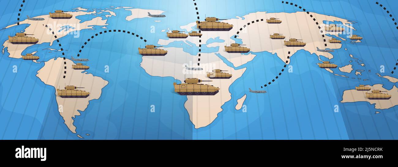 tanks and planes on world map special army battle transport military ...