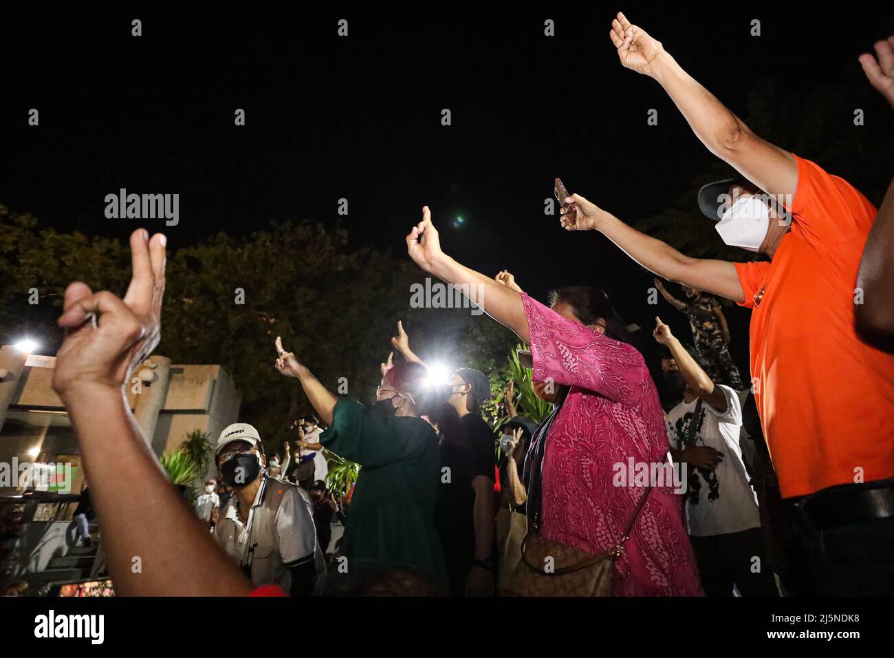 Bangkok, Thailand. 24th Apr, 2022. A Commoner Band and Port member of ...