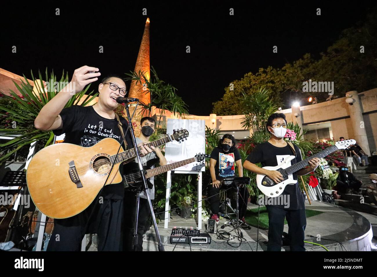 Bangkok, Thailand. 24th Apr, 2022. A Commoner Band and Port member of ...