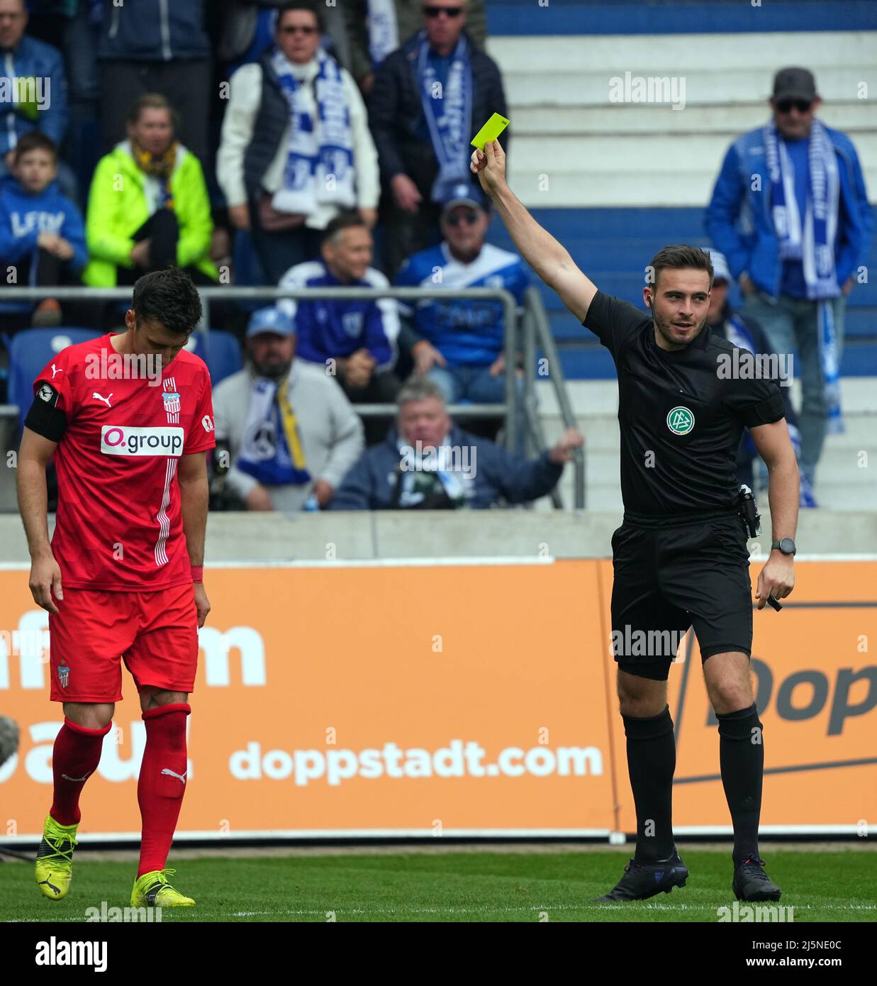 Magdeburg, Germany. 24th Apr, 2022. Soccer: 3. league, 1. FC Magdeburg ...