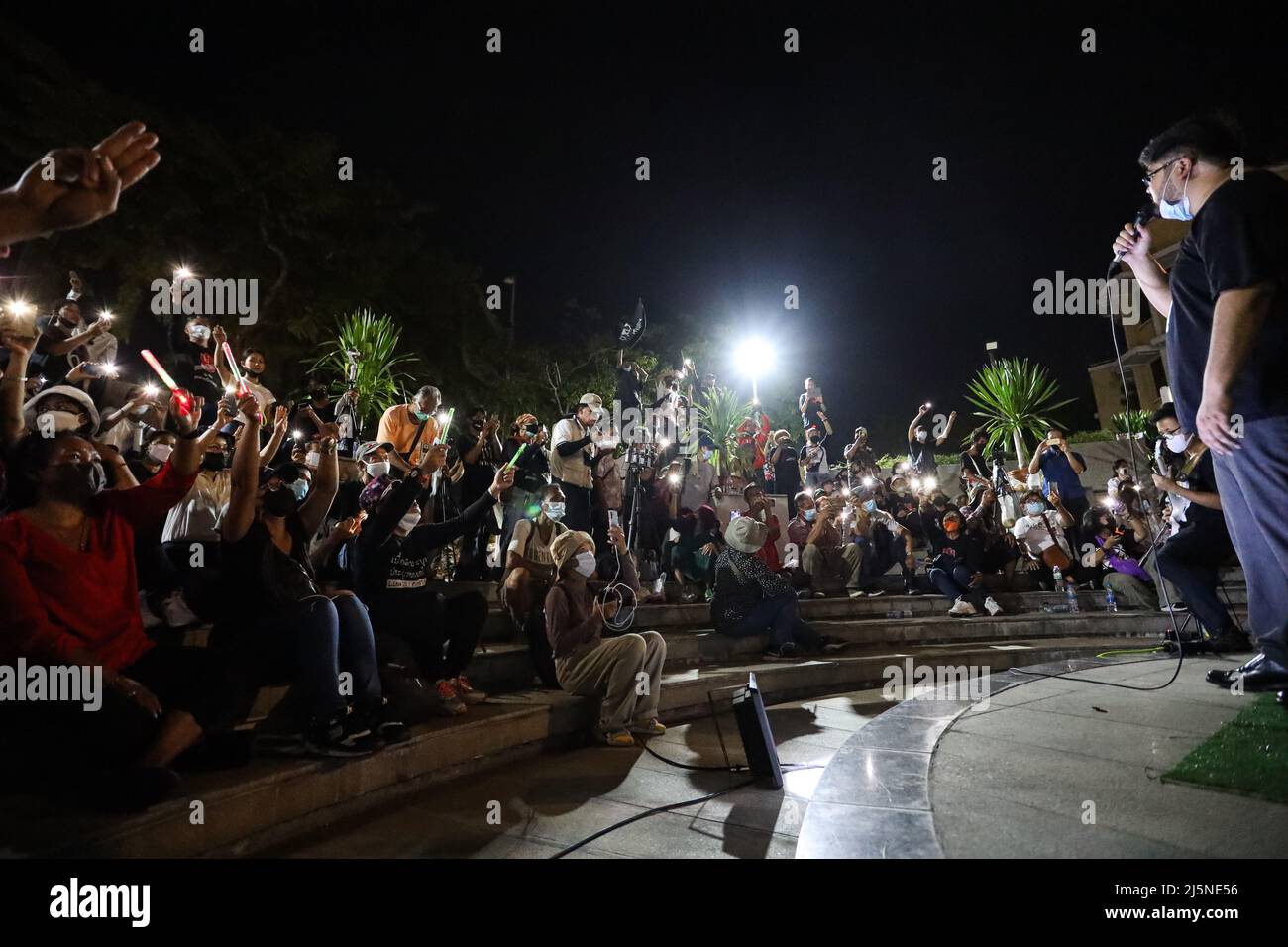 Bangkok, Thailand. 24th Apr, 2022. A Commoner Band and Port member of ...