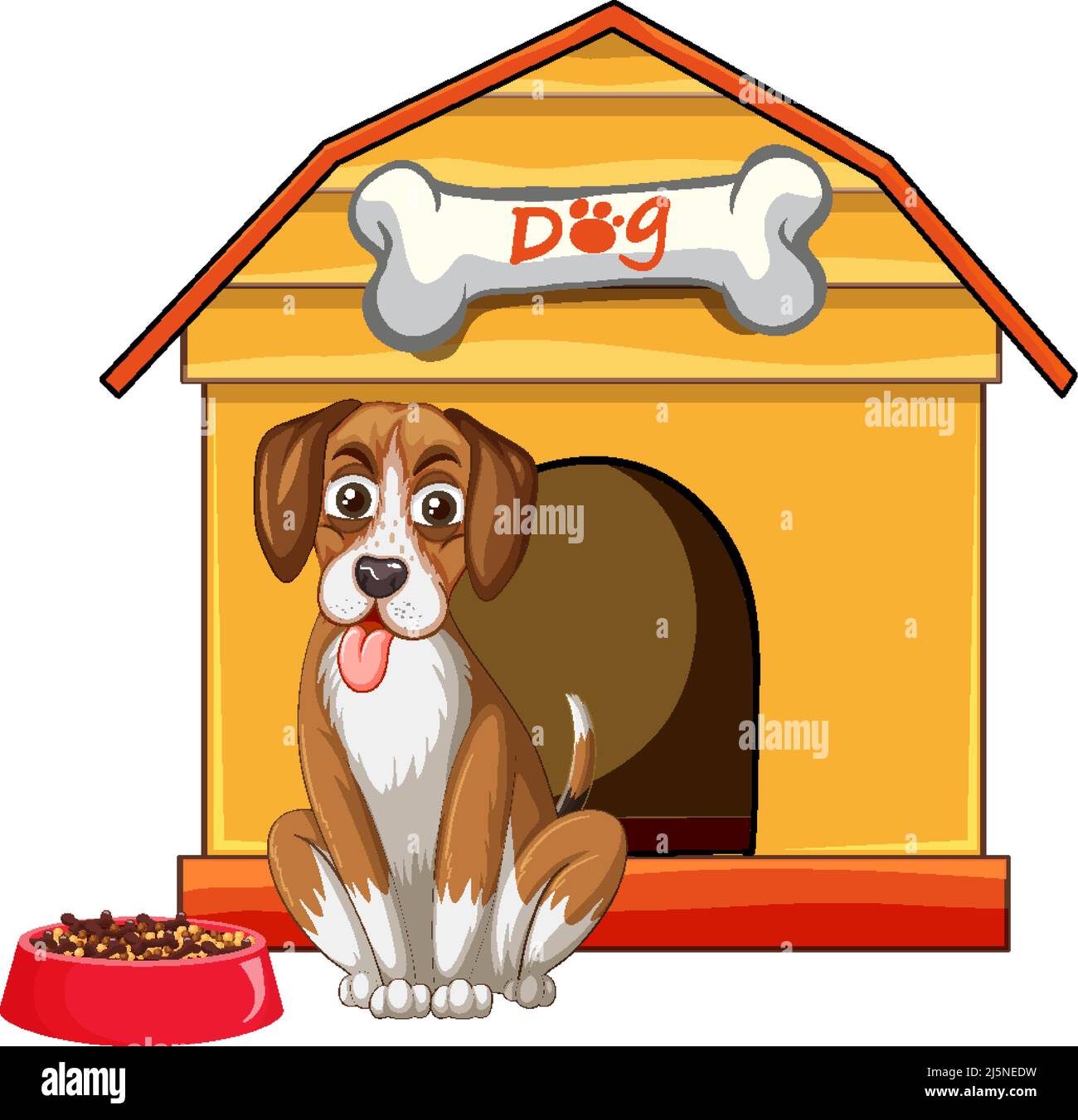 Rooftop dog Stock Vector Images - Alamy