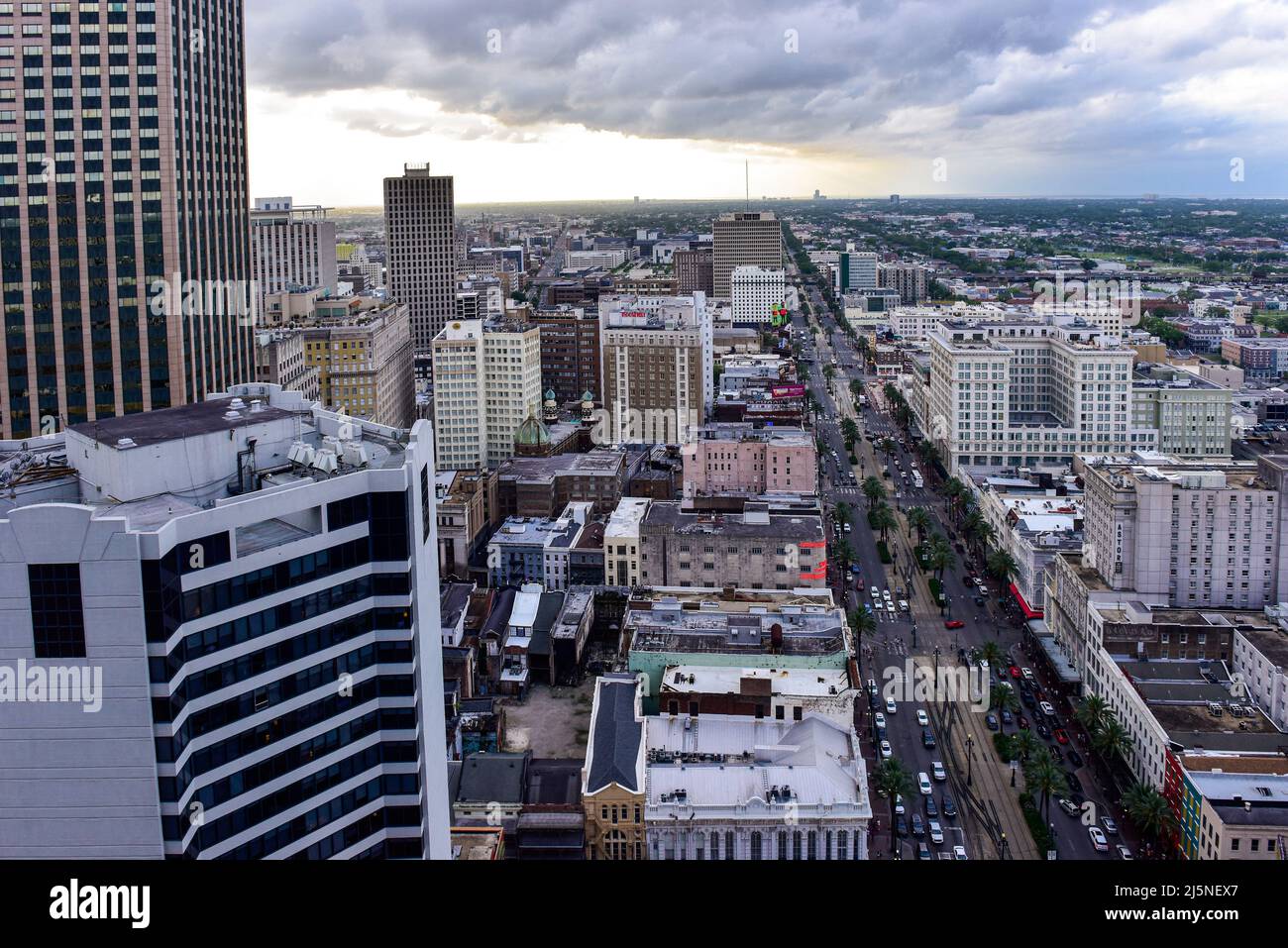 Aerial View of Canal Street, New Orleans, Louisiana Stock Photo - Alamy